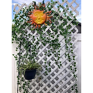 RQJLZ 12 Pack 85 Feet Fake Ivy Leaves Artificial Ivy Garland Greenery Garlands Hanging Plant Vine for Wedding Party Room Astethic Stuff Decor, Plants Hanging