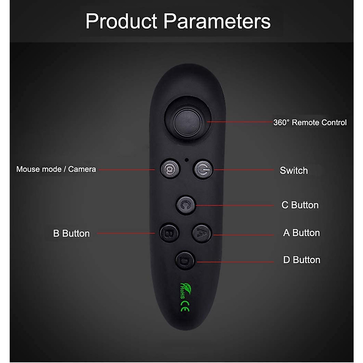 VR Headset, VR Glasses, VR Goggles-for 3D VR Movies Video Games, Play Mobile Games & 360 Movies, VR Headset with Remote Controller Virtual Reality Headset for 5.0-7.0inches iPhone & Android