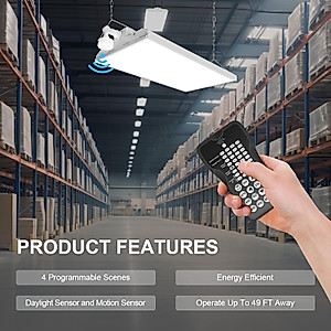 RC-100 Sensor Remote Control Programmer for LED Linear High Bay and UFO High Bay Light，360° Microwave Sensor