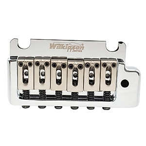 Wilkinson 52.5mm (2-1/16 inch) Full Block ST Guitar Tremolo Bridge Pop-In Arm 2-Point for American Standard or Professional Fender Strat, Chrome