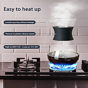 Jocuu Stainless Steel Pour Over Filter with Coffee Pot, 20 oz - Reusable & Eco-friendly Drip Coffee Maker for Home & Office, Heat & Leak Proof