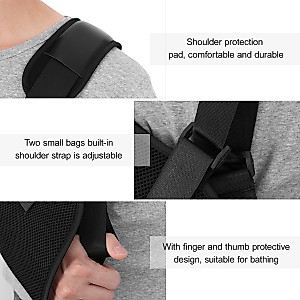 rosenice Arm Sling - Shoulder Immobilizer Medical Support Strap for Broken Fractured Arm Elbow Wrist, Adjustable Shoulder Rotator Cuff Support Brace, Left and Right Arm