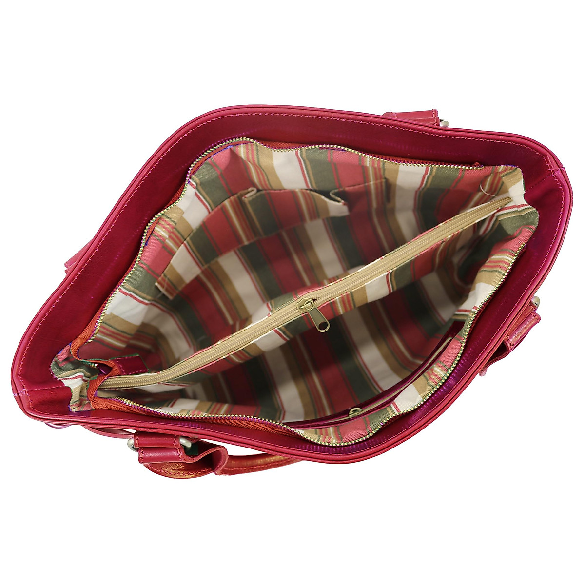 Floto Taormina Bag in Italian Calfskin Leather - handbag, shoulder bag, hobo (Tuscan Red)