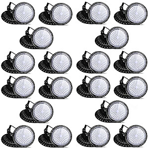 20-Pack 500W UFO LED High Bay Light Industrial Lighting IP65 WaterProof Commercial Bay Light 50000LM 5000K Warehouse Lights for WorkshoP Garage Factory Wet Location,ShiP from the US about 3-7 days