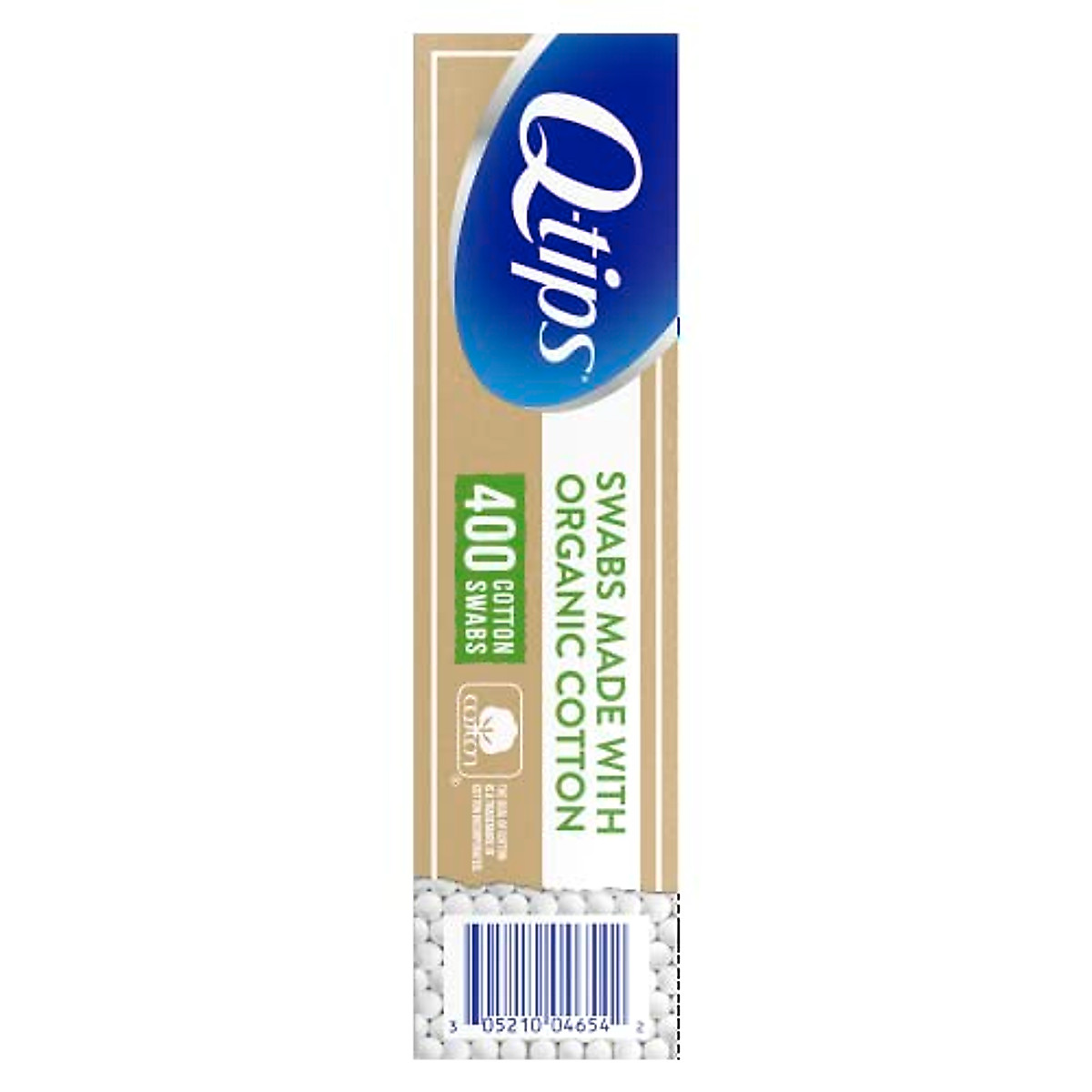 Q-tips Cotton Swabs Organic Swab Ultimate Home and Beauty Tool Made from Organic Cotton, Paper 400 Count(Pack of 4)