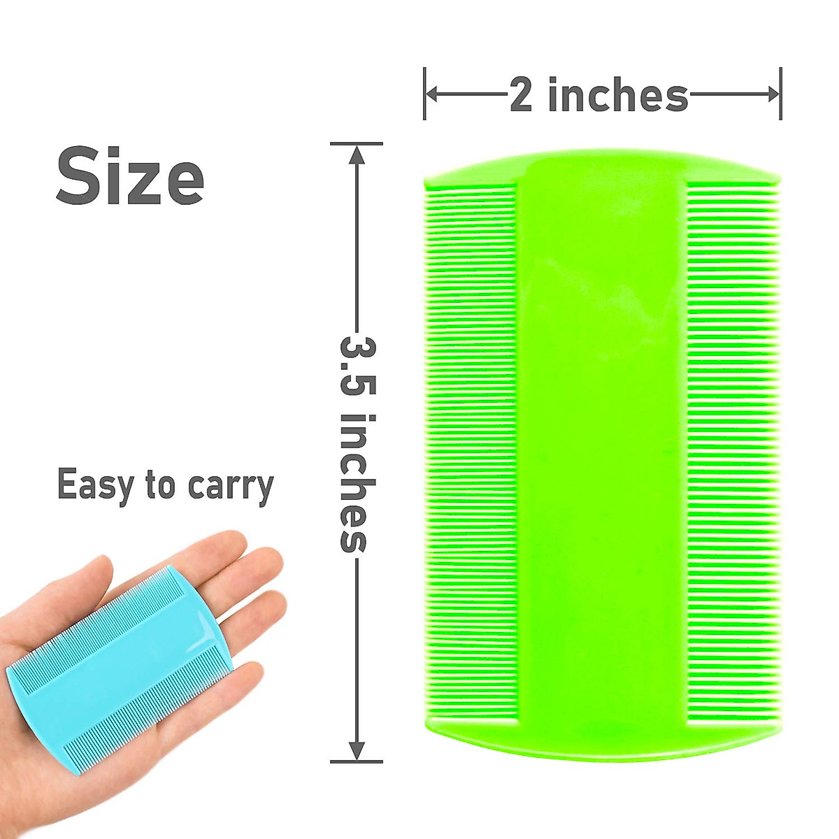 Flea Comb for Cats, 4 Pcs Lice Comb for Dogs, Double Sided Cat Comb for Short Hair of Pets or Humans by MoHern