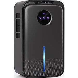 Dehumidifier,88OZ Dehumidifier for Bedroom With Drain Hose Quiet Small Dehumidifier for Bathroom Home Room Basement Portable Mini Dehumidifiers for RV Closet （800Sq.ft)