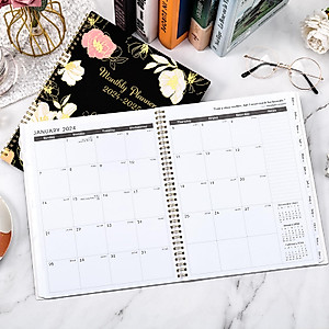 2024-2025 Monthly Planner/Calendar - 2 Year Monthly Planner 2024-2025, January 2024 - December 2025, 9" x 11" Planner with Monthly Tabs, Twin-Wire Binding, Two-Side Pocket, Perfect Organizer