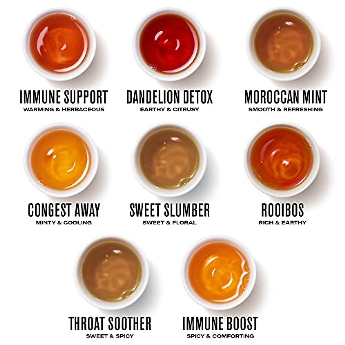 Numi Organic Tea Self-Care Sampler, Herbal Tea Gift Set, 40 Tea Bags Assortment