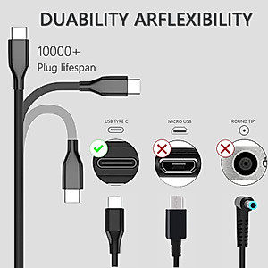 USB C Laptop Charger 100W USB C Charger PD Fast Charging for Asus ROG Flow ZenBook, Fit for DJI Acer HP Lenovo ThinkPad MacBook Computer Tablet,Support 15W 45W 27W 100W