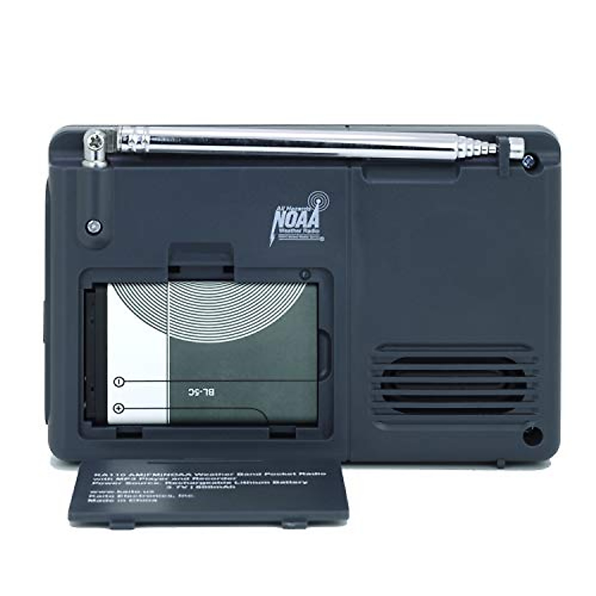 Kaito KA110 Compact Digital AM/FM NOAA Weather Radio and MP3 Player with Micro-SD Card Reader