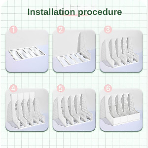 ZQS Magazine File Holder, Desk Organizer File Folder for Office Organization and Storage, Sturdy Plastic Binder Organizer, 4 Vertical Compartmente，Desktop Accessories for Home and Office Storage