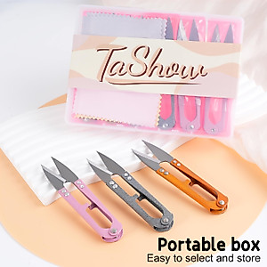 9 Pcs Sewing Scissors Thread Snips, 4.1 Inch Yarn Snips, High-Carbon Steel Thread Snippers, Sewing Snips Thread Cutter Scissors for Stitch, Knitting, Mini DIY Supplies, Crafts