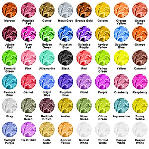 Alcohol Ink Set - 48 Vivid Colors, Concentrated Alcohol-Based Ink, Epoxy Resin Paint with Metallic Color Dye for Resin Coasters, Acrylic Painting, Tumbler Making,10ml Each