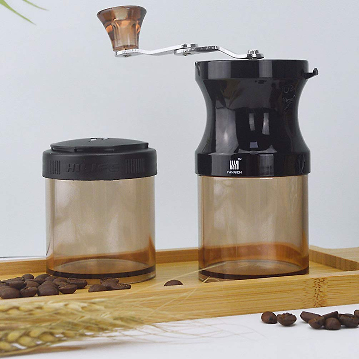 Cabilock Portable Espresso Machine Coffee Bean Coffe Bean Grinders Portable Coffee Maker Espresso Ground Coffee moledor de Cafe en Grano Portable Crank Mill Coffee Mill Manual Mini