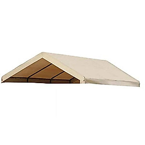 Costco Heavy Duty Roof Cover Top Replacement for Carport Canopy Shelter Canvas 10' x 20' feet Waterproof/UV-Resistant (Cover Only, Frame Not Included) Car port