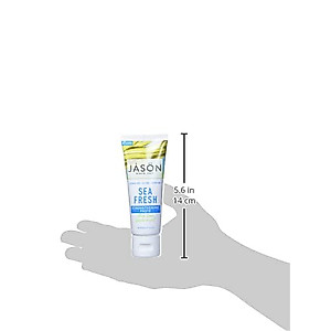 Jason Sea Fresh Strengthening Fluoride-Free Toothpaste, Deep Sea Spearmint, Travel Size, 3 Oz