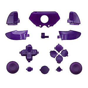 WPS Matte ABXY Dpad Triggers Full Buttons Set for Xbox One Gen 1 (No Headphone Jack) Controllers with Screwdriver (Torx T6 T8) Set (Purple)