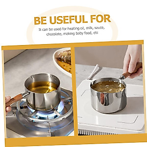 KICHOUSE Hot Oil Pan Coffee Pot Stew Pot Double Boiler Bowls Mini Butter Hot Pot Coffee Milk Warmer Hot Chocolate Pot Outdoor Pot Noodle Pots Egg Pan Pans Baby Metal Stainless Steel Turkey
