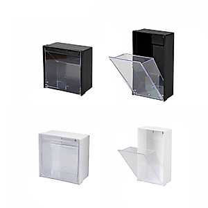 IOOOFU Magnetic Wall Mounted Bathroom Organizer Cotton Pad Holder Makeup Box Plastic Storage Container for Cotton Swabs Jewelry