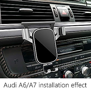 musttrue LUNQIN Car Phone Holder for 2012-2018 Audi A6 S6 A7 S7 RS6 RS7 Allroad Auto Accessories Navigation Bracket Interior Decoration Mobile Cell Mirror Phone Mount