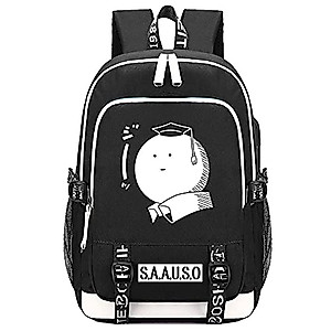 FDGDFG Anime Backpack Cosplay School Bag With USB Charging Port Laptop Backpack Unisex (Black5)