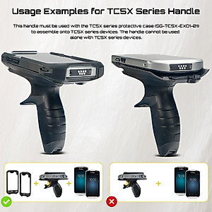 Trigger Handle for Zebra Symbol TC51 TC510K TC52 TC56 TC57 Handheld Barcode Scanner Mobile Computer - P/N: TRG-TC51-SNP1-01 (Requires Protective Case for Use; Case PN: SG-TC5X-EXO1/EXONHS-01)