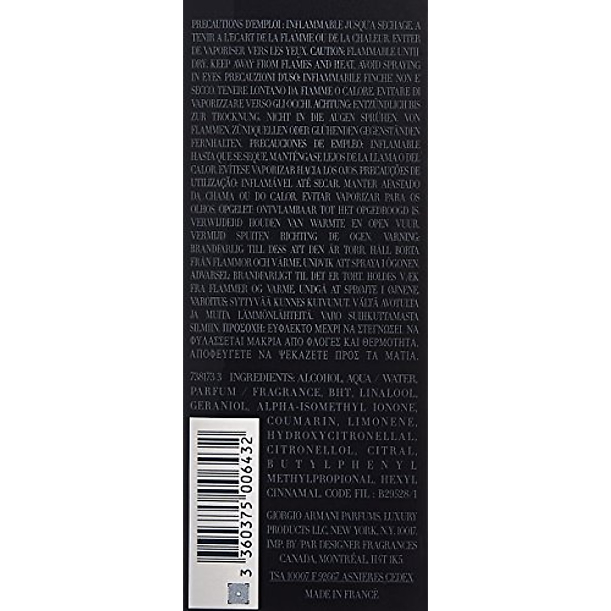 Armani Code Eau de Toilette Spray for Men, 4.2 Fluid Ounce