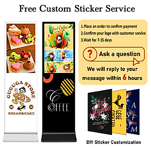 ZPNUZDU 32 in Digital Signage Capacitive Touch Digital Signage Displays,with WiFi USB/APP Software Input Digital Signage Kiosk, Android 11 (4+32g) Digital Signage Player