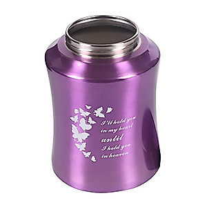 Up to 160 lbs Urns for Ashes Adult Female - Butterfly Decorative Urns Adult for Funeral - Cremation Urns for Ashes Women - Burial Urns for Human Ashes Female Mom (Purple Butterfly, 160 Cubic inches)