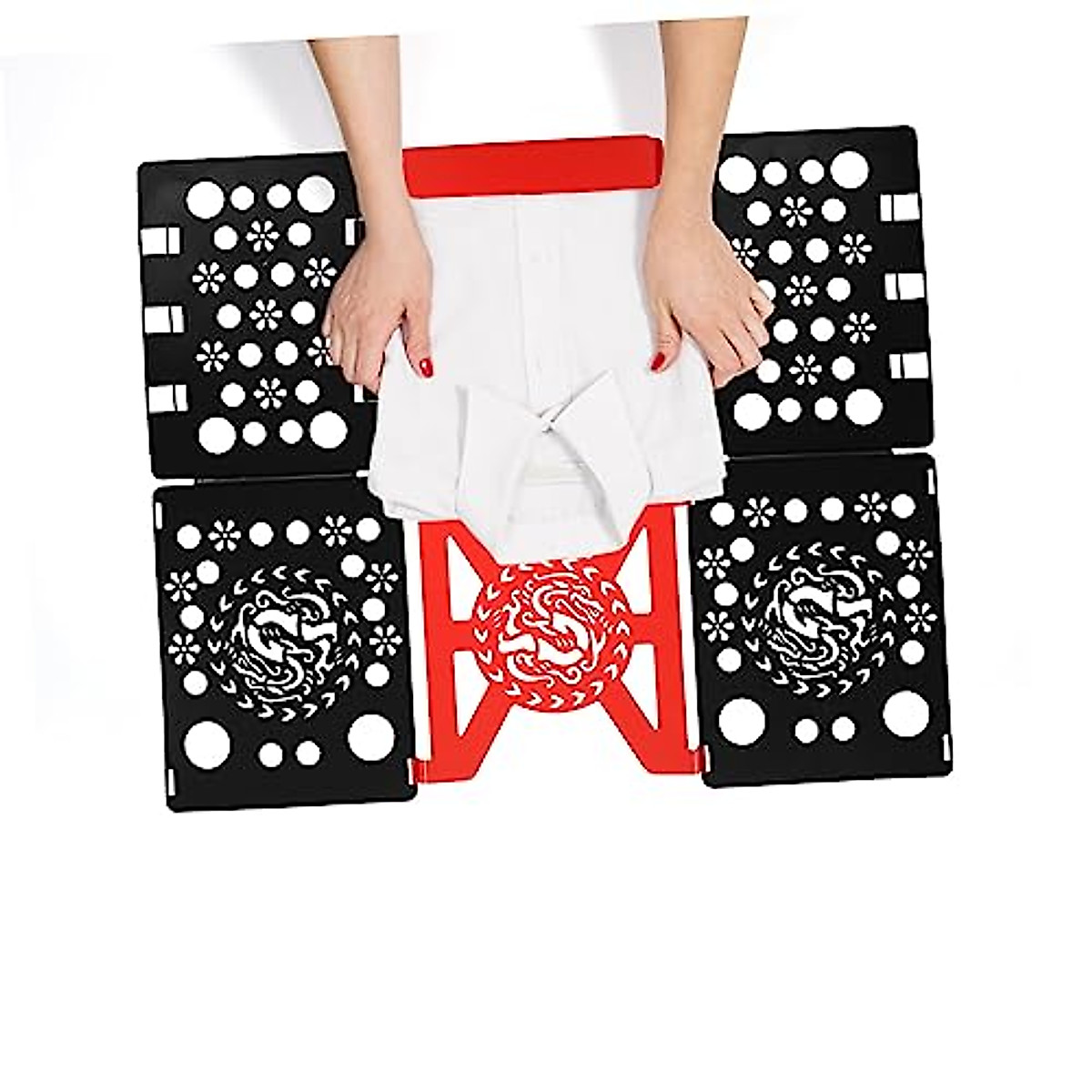 Cabilock 1pc Clothes Folding Board Plastic Laundry Folders Shirt Folding Board Closet Organizer Clothing Tray Kids Shirt Plastic File Folders Tool Organizer Bag Plastic Stacking Board Red