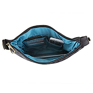 Travelon Anti-theft Signature Quilted Expansion Cross Body Bag, Black