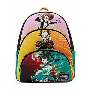 Loungefly My Hero Academia Triple Pocket Scene Mini Backpack