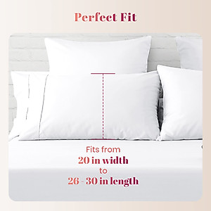 Ashton Sheets Luxury Egyptian Cotton Standard/Queen Pillow Cases Set of 2-1000 Thread Count White Standard/Queen Pillowcases, Soft, Sateen Weave Cooling Pillowcase for Standard/Queen Pillows