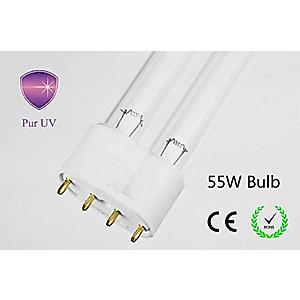 Pur UV 55W Light Bulb Replacement Sanitizer Air Purifier 4 Pins Base 2G11 Household Pet House Cleaning