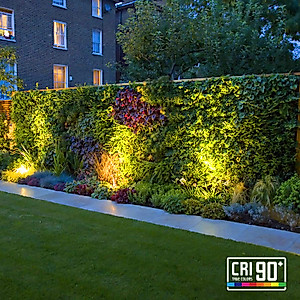 LEONLITE 12-Pack 7W LED Landscape Well Lights, 720LM 12-24V AC/DC Low Voltage, CRI90 IP67 Waterproof Inground Well Lights Outdoor, Black Aluminum Housing, Embedded Parts Included, 3000K Warm White