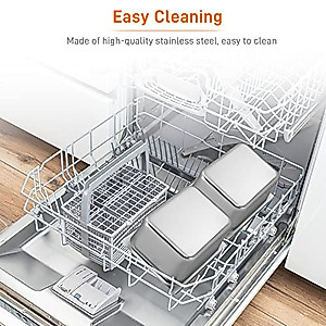 ROVSUN 42.3QT 4-Pan Electric Commercial Food Warmer, 110V Stainless Steel Bain Marie Buffet, 10.6 QT/Pan Stove Steam Table with Temperature Control & Lid for Parties, Catering, Restaurants