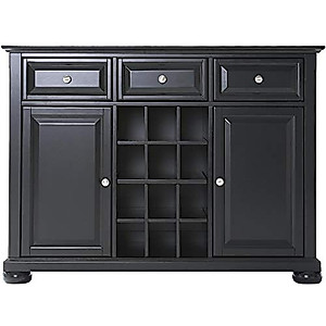 Crosley Furniture Alexandria Wine Buffet/Sideboard - Black