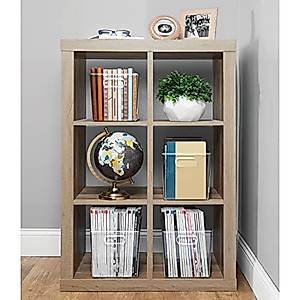 mDesign Deep Plastic Home Storage Organizer Bin with Built-in Handles for Cube Furniture Shelving in Office, Closet, Cabinet, Bedroom, Bathroom, Nursery, Dorm - Ligne Collection - 2 Pack - Clear