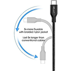 iRAG 2 Pack Charger Cable for Motorola Moto G Stylus 5G, One 5G, One 5G Ace, G100, G Play, G Power, G Fast, Edge, G7 Plus, G7 Play, Edge Plus, RAZR - Braided 6FT USB C to A Fast Charging Cord