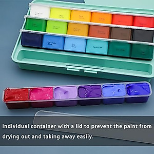 Artecho Gouache Paint Set, 24 Colors (30ml/1oz) with 10 Brushes & a Palette,Non-Toxic, Guache Paint for Canvas Painting - Professional Art Supplies for Artists, Students, Beginners, and Adults