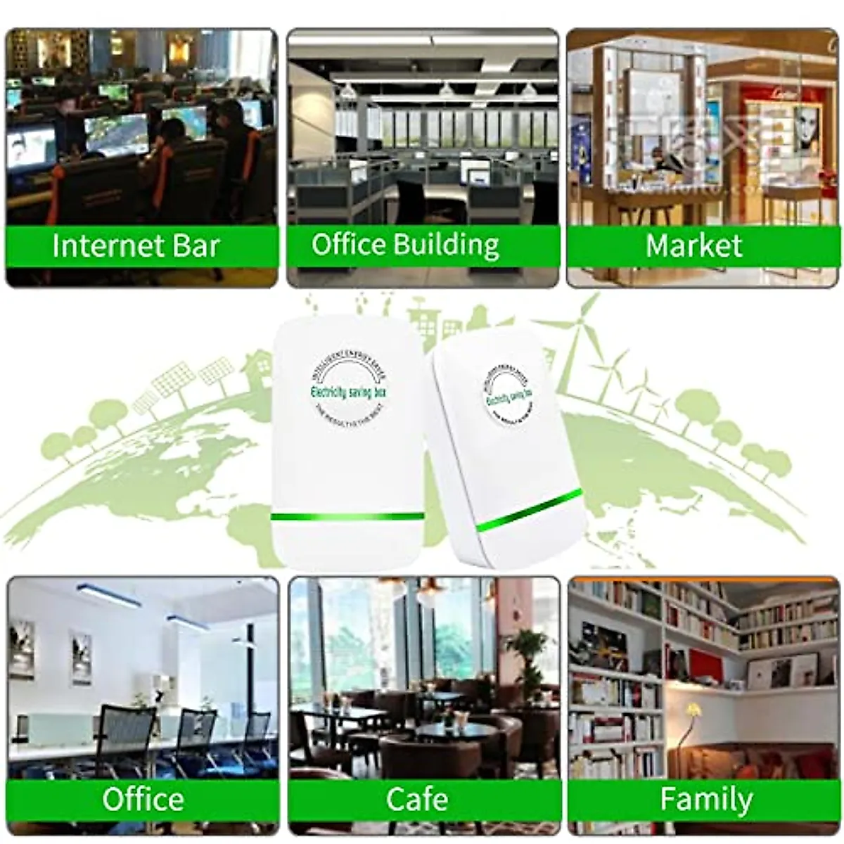 Gbbazu Pro Power Saver, Upgrade Electricity Saving Device Save Electricity Box, Household Smart Power Energy Saver Reduce Electric 30KW, Us Plug 90V-250V, Pro Power Save Device (2 Pack)