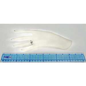 RB Gems 925 Sterling Silver Ring Genuine Gems Marquise 8x4 and Round Gems Accented with Wave-like Design Shank Rhodium-Plated Finish (Garnet, 9)