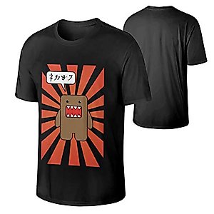 Mans Domo T-Shirt Lightweight Tennis Short Sleeves Tops XL Gift Black
