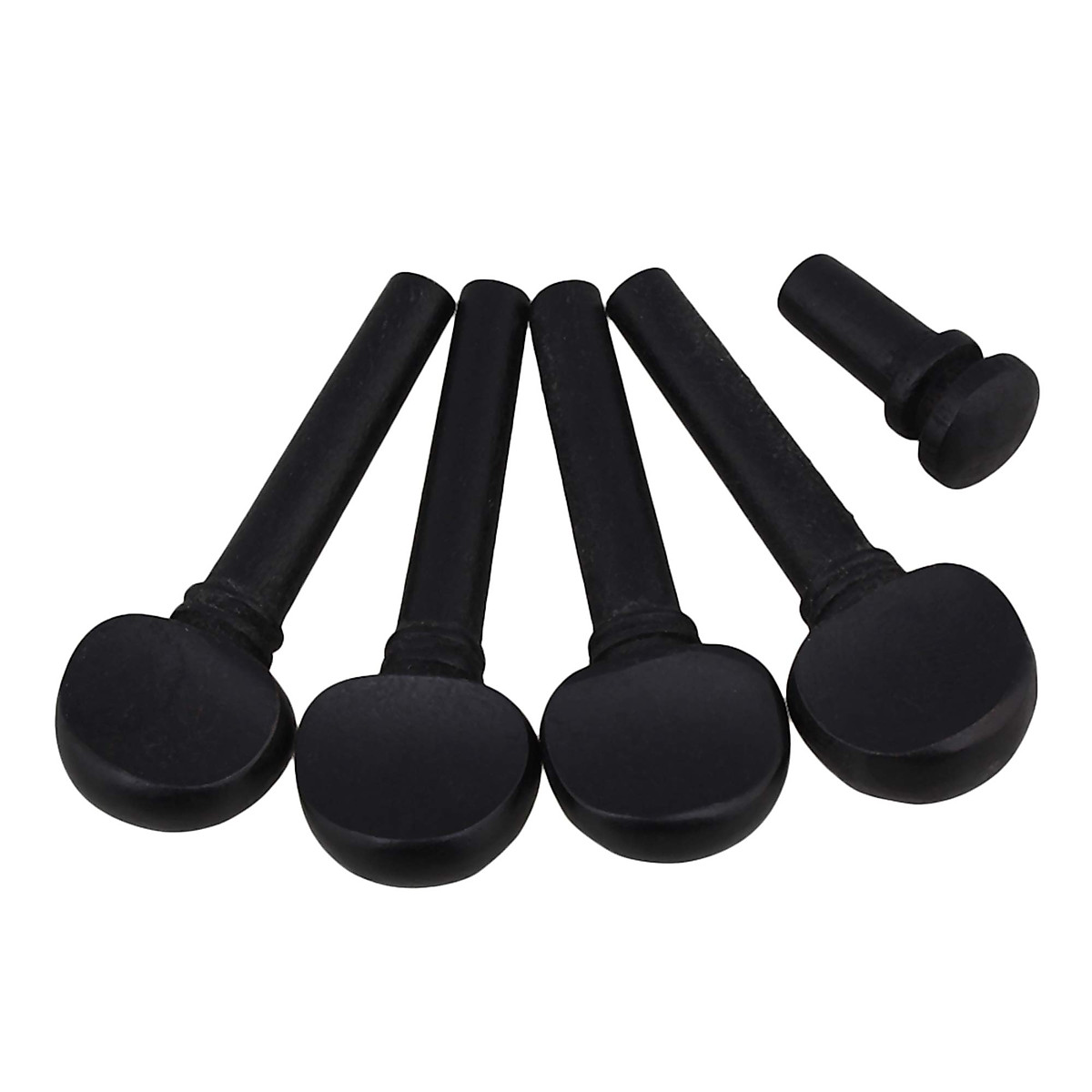 Lovermusic Black Wooden Tuning Pegs,Tuning Pegs with Endpin Replacement Parts for Violin String