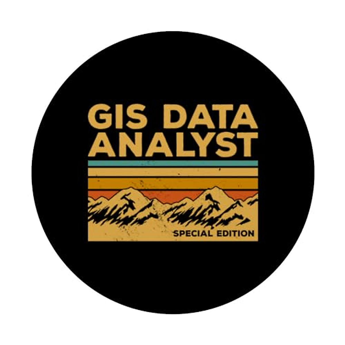 Vintage GIS Data Analyst Geographic Information System PopSockets Standard PopGrip