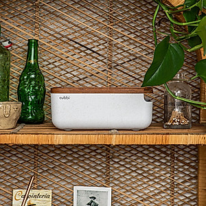 Cubbi - Airtight Box with Tray - Silicone Seals - 100% Air-Tight Storage Box with Accessories – White