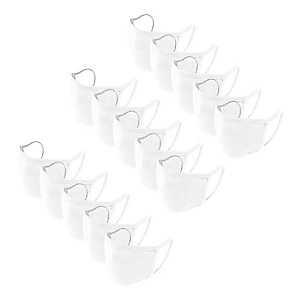 Mallocat 15PC Cotton Face_Masks for Kids Solid Color Face Covering Reusable Washable Cloth Face Coveringss Seamless Bandanas Protection for Boys and Girls