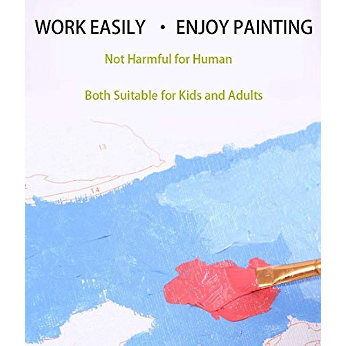 DIY Painting by Numbers with Framed, Sports Football Heart Graffiti Pattern Canvas Oil Painting by Numbers DIY Paint by Numbers Kit for Adults Kids, 20x24 inch