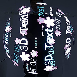 Hologram Projector, LED Holographic Projection 3D Hologram Fan with 85cm 6 Blades Support Hanging, 2000x1532 Resolution,576 LED Imaging,1532pcs LED Lamp,176° Viewing Angle, FIt for Exhibition/Shop/Bar